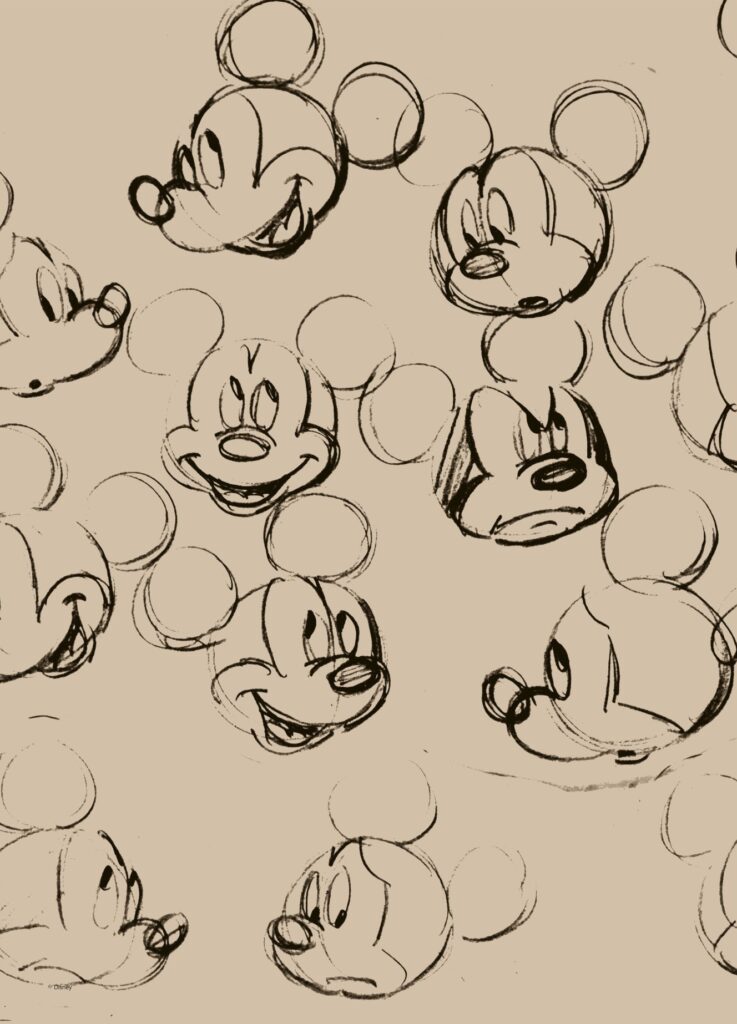 Mickey Mouse plakat - Vintage Drawing no. 1 - Artvision.dk